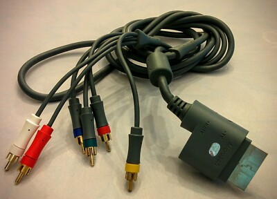 Original Microsoft XBox 360 COMPONENT Cable A/V Audio/Video RGB HDTV ...