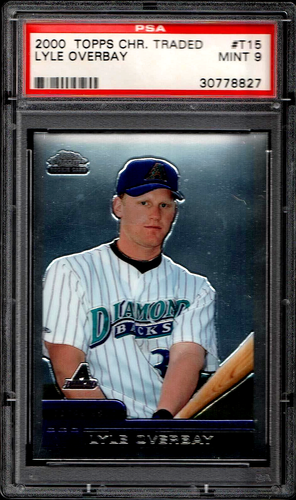 Lyle Overbay (Diamondbacks) 2000 Topps Chrome Traded Rookie #T15 PSA 9 ...