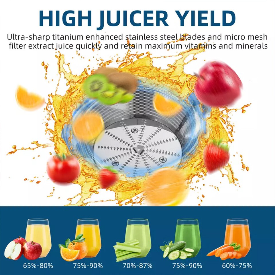 1000W Juicer Machine Whole Fruit Vegetable Juice Maker Centrifugal ...
