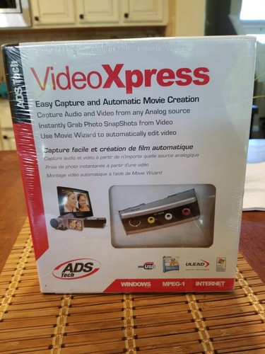 ADS Tech Video Xpress Capture & Movie Creation NEW factory sealed USBAV ...