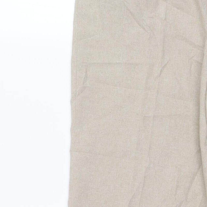 BM Collection Womens Beige Polyester Blend Capri Trousers Size 16 L23 ...