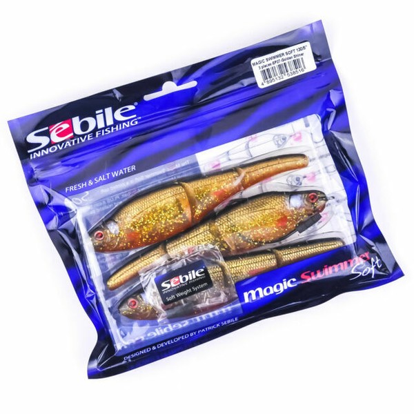 Sebile Magic Swimmer Soft 130 Plastic Jointed Swimbait Lure 5" 3ct ...