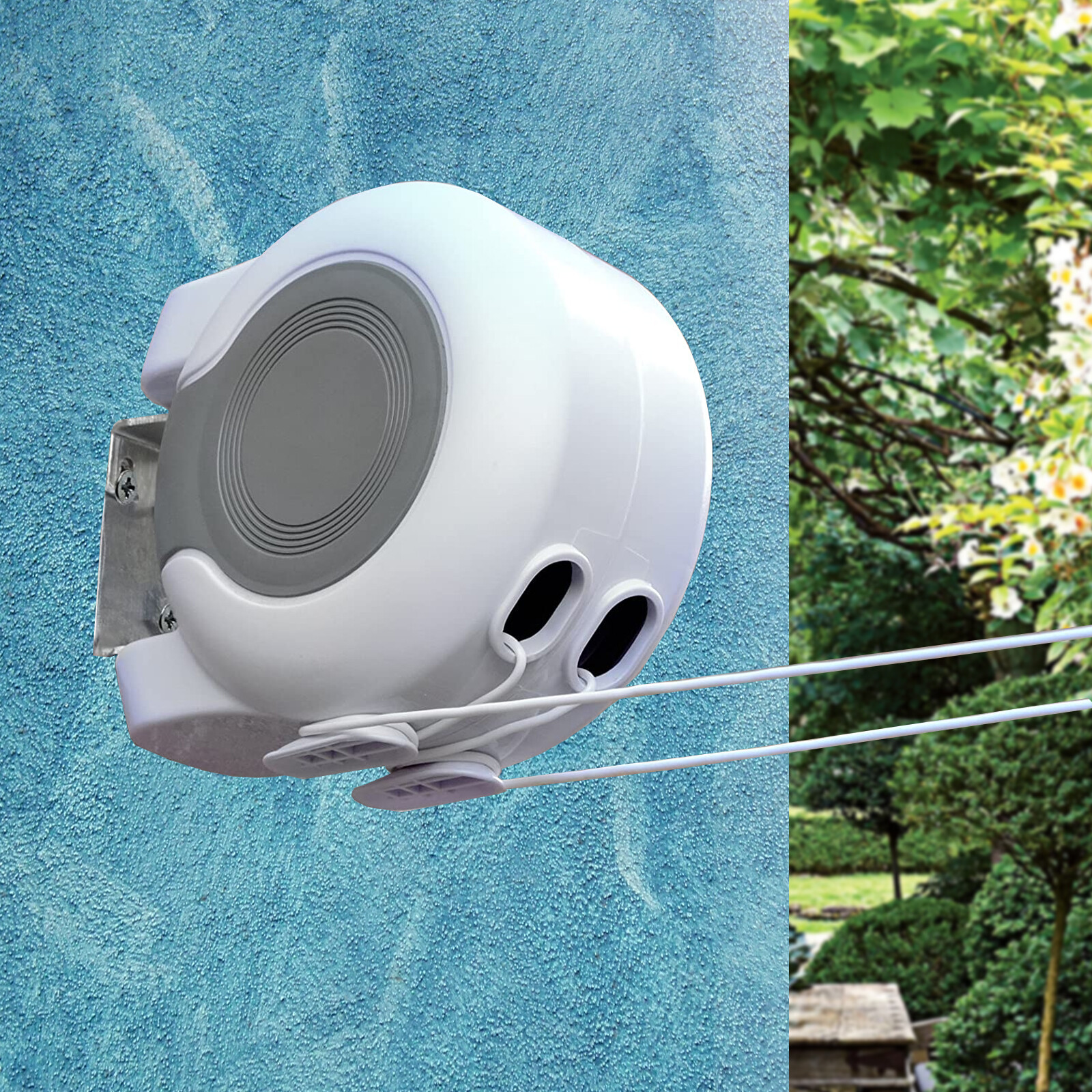 12-30m Retractable Washing Line Wall Mounted Heavy Duty Clothes Dryer ...