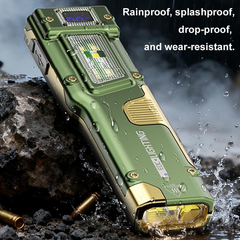 Flat Flashlights Rechargeable,Dual-Switches LED Small Flashlight. 🔥US ...