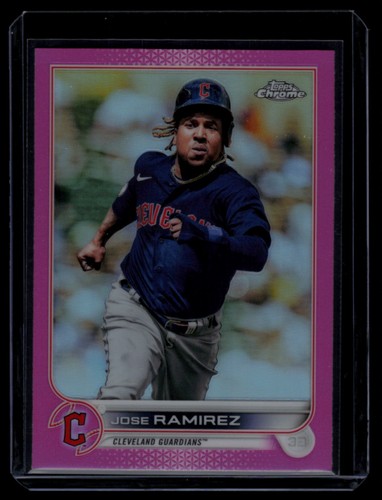 Jose Ramirez 2022 Topps Chrome Pink Refractor #151 Cleveland Guardians ...
