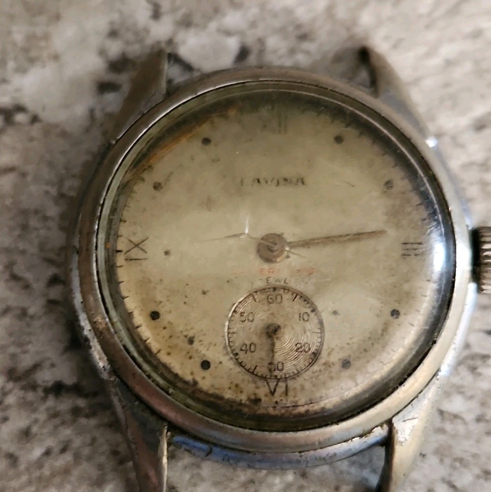 Vintage Lavina Army Waterproof Manual Watch , Not Working For Parts ...