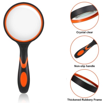 50MM Magnifying Magnifying Glass 10X Handheld Reading Magnifier NEW | eBay