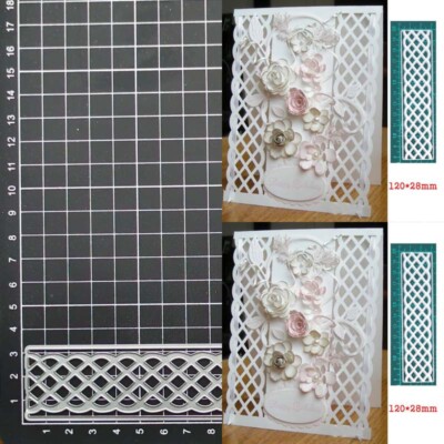 Metal Cutting Die Stripe Grid Border Craft Frame Scrapbooking Card ...