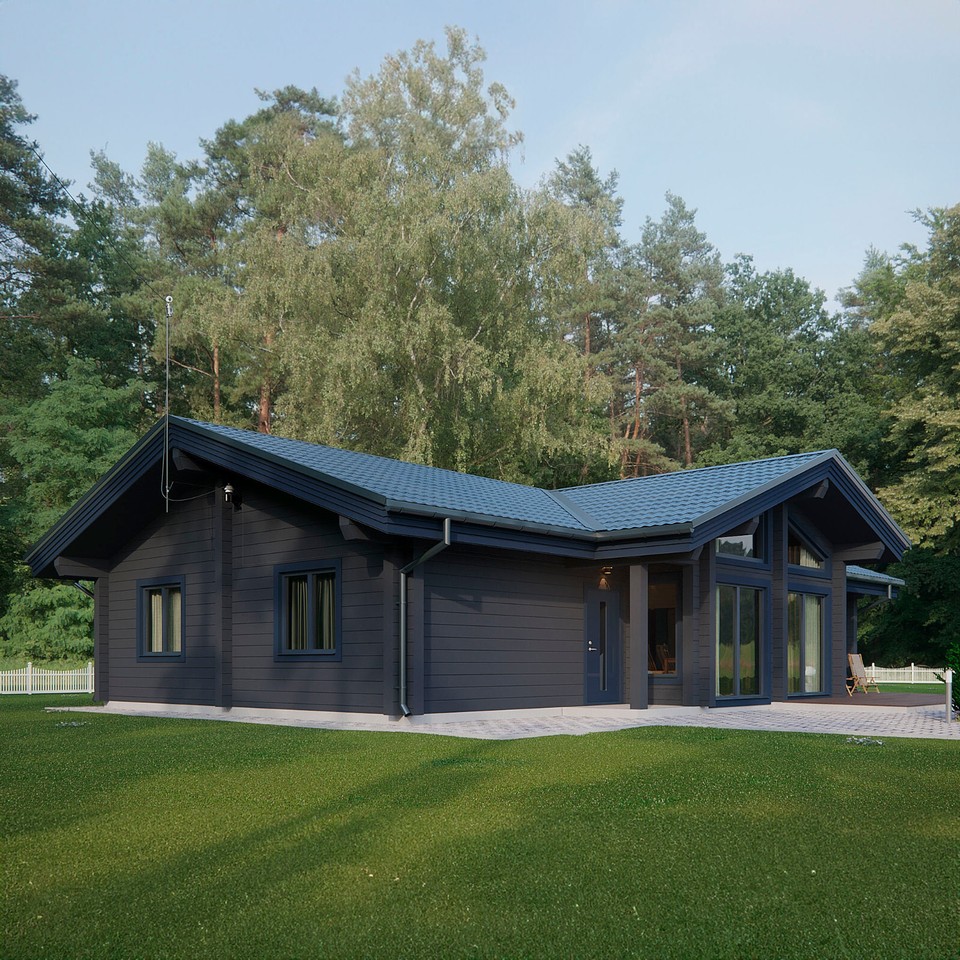 PREFAB LOG CABIN HOME KIT WOODEN SHELL 1938 ft² / 180 m² - DISCOUNT ...