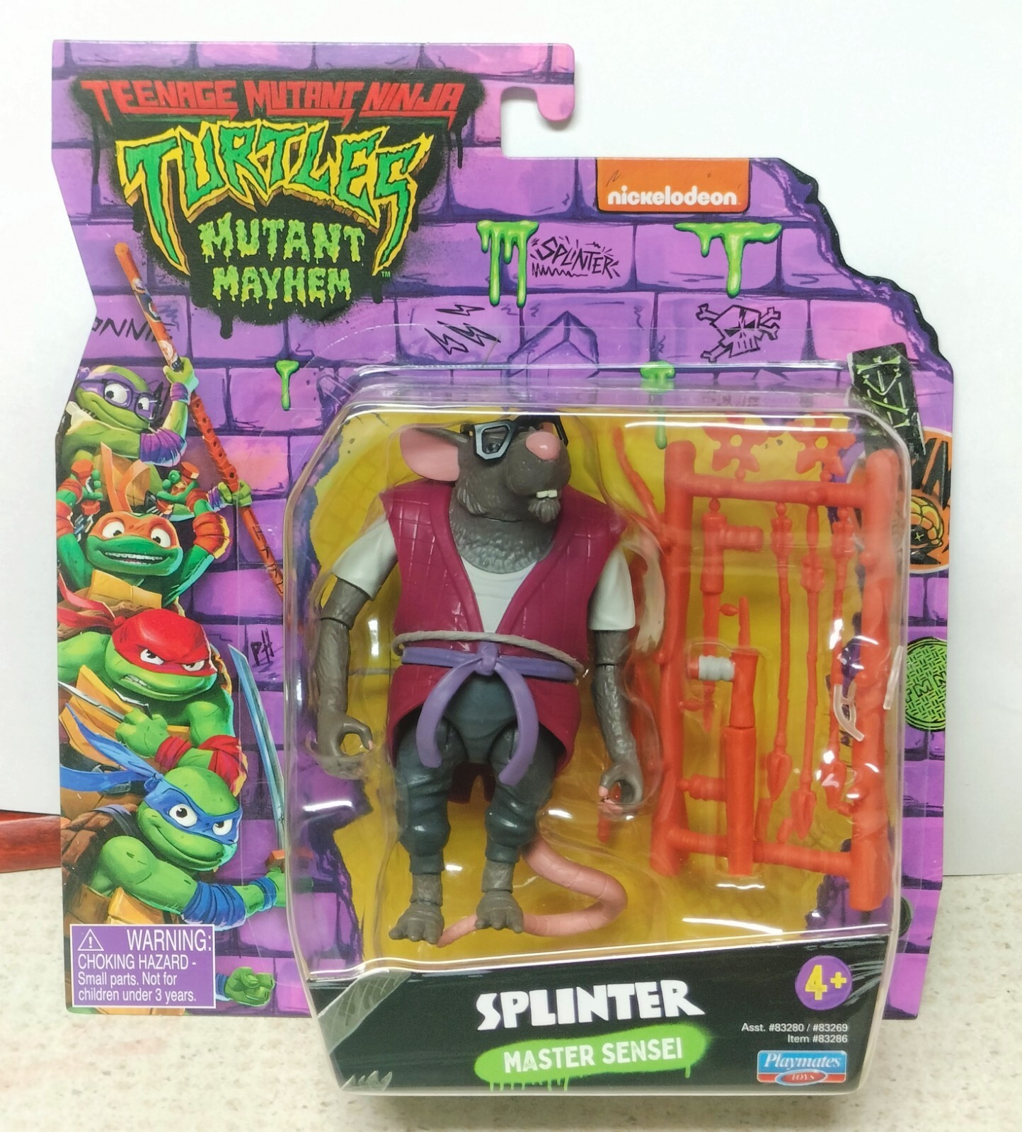 TMNT Teenage Mutant Ninja Turtles Mutant Mayhem SPLINTER 6" Figure ...