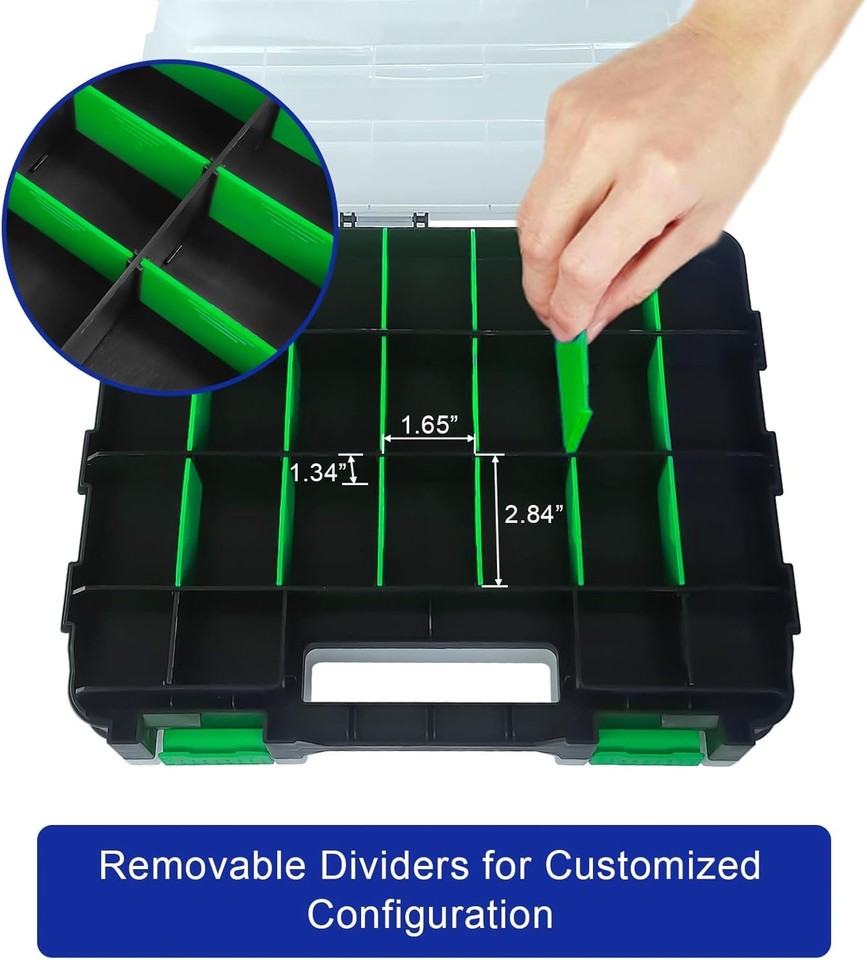 Tools Organizer Box Small Parts Storage 50-Compartment Double Side ...