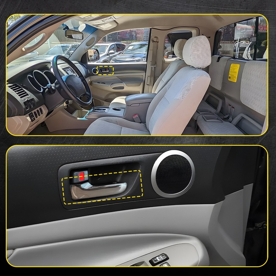 Pair Gray Inside Chrome Inner Handle 03-08 Door Interior Fit Fit ...