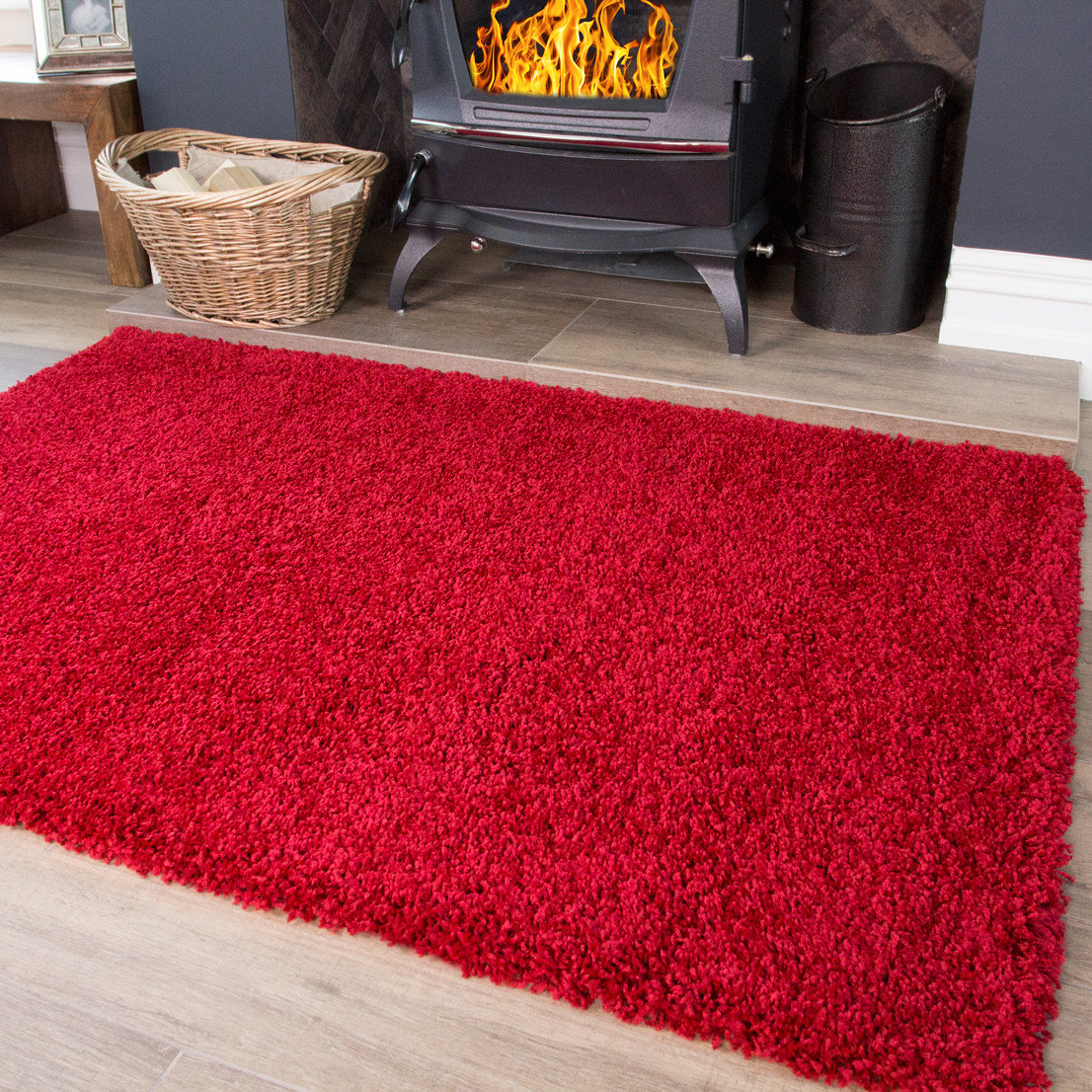 X SMALL MEDIUM SIZE THICK PLAIN SOFT SHAGGY RUG NON SHED 3cm PILE ...