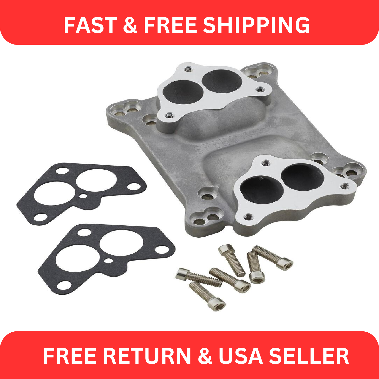 Speedway Motors Dual Stromberg Carbs to 4-Barrel Intake Manifold ...