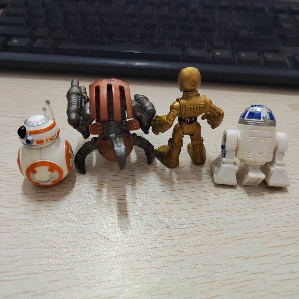 4pcs Playskool Star Wars Destroyer Droid Rolling Death Balls R2-D2 C3P0 ...