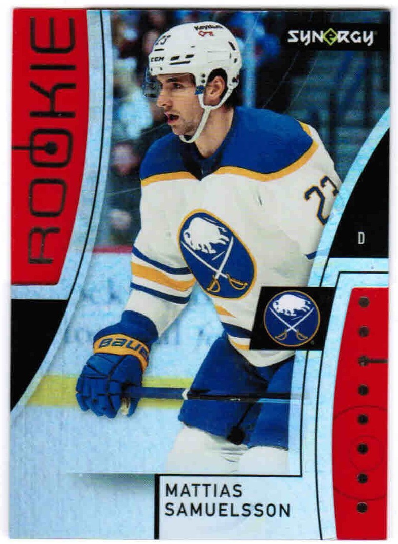 2021 22 Upper Deck Synergy Rookies Mattias Samuelsson 109 Red Rc 7101