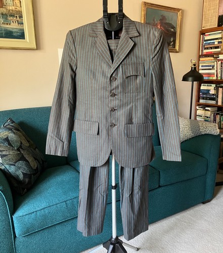 Baron Boutique Dr Who 10th Doctor Tennant brown striped suit XS cosplay ...