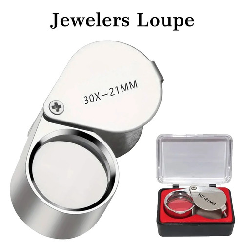 30X Jewelers Loupe Magnifier Jewelry Coin Loop Magnifying Glass Eye ...