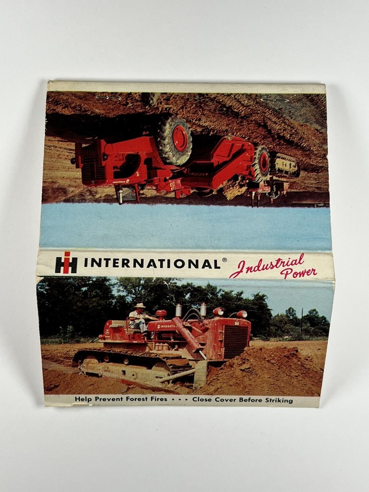International Harvester IH - Tractor / Grader - Vintage Matchbook Cover ...