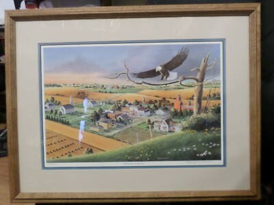 Jerry Raedeke Watercolor Print Changing Seasons IV Framed Matted Signed ...