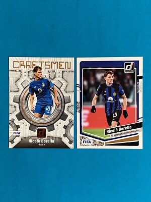 Nicolo Barella Soccer Card Lot 2023-2024 Italy Donruss Base + Craftsmen ...