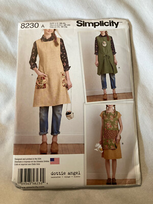 Simplicity 8230 Pattern DOTTIE ANGEL XS-XL Apron Dress Reversible ...