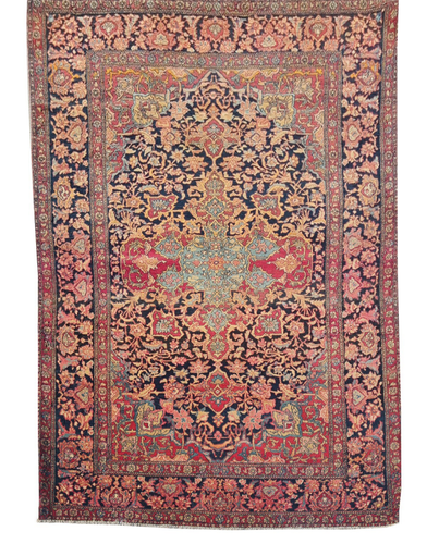 Amazing Hand Knotted Vintage Tabreez Wool Area Rug 7.5 x 4.8 Ft (1842 ...