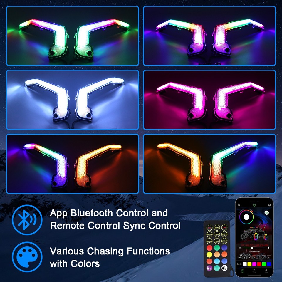 RGB LED Fang Accent Light For Can Am Maverick X3 XDS XRS Max Turbo R ...