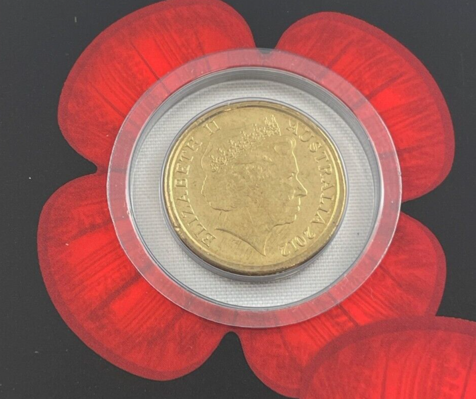 2012 Remembrance $2 Red Poppy Uncirculated Coin on Carded Downies Issue ...