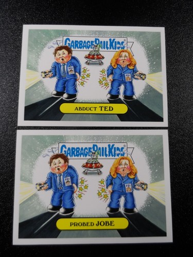 X-Files David Duchovny Gillian Anderson Spoof Garbage Pail Kids 2 Card ...