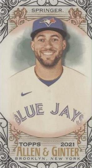 2021 Topps Allen & Ginter's - George Springer #188 Mini Black Border ...