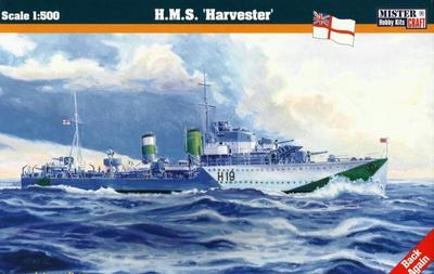 Hms harvester-ww ii royal navy h-class destroyer 1/500 MISTERCRAFT | eBay
