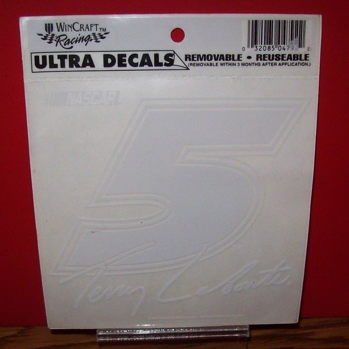 TERRY LABONTE #5 SIGNATURE WHITE 5X5 WINCRAFT ULTRA DECAL | eBay
