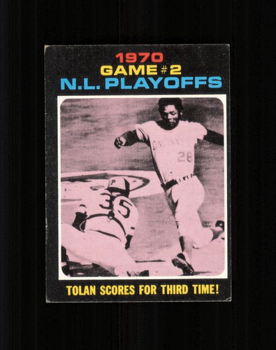 1971 Topps NL Playoffs Game 2: Tolan Scores #200 Cincinnati Reds | eBay