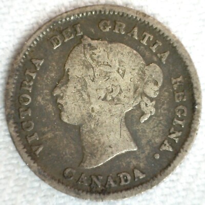 1882 H Canada Silver Five Cents Coin 5c Canadian Fine Circulated Victoria Ruler | eBay