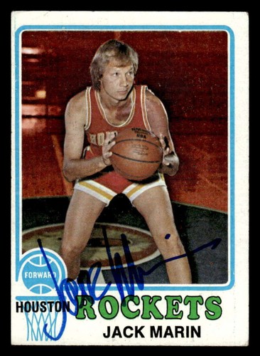 1973-74 TOPPS JACK MARIN HOUSTON ROCKETS #122 SIGNED AUTOGRAPH XA1897 ...