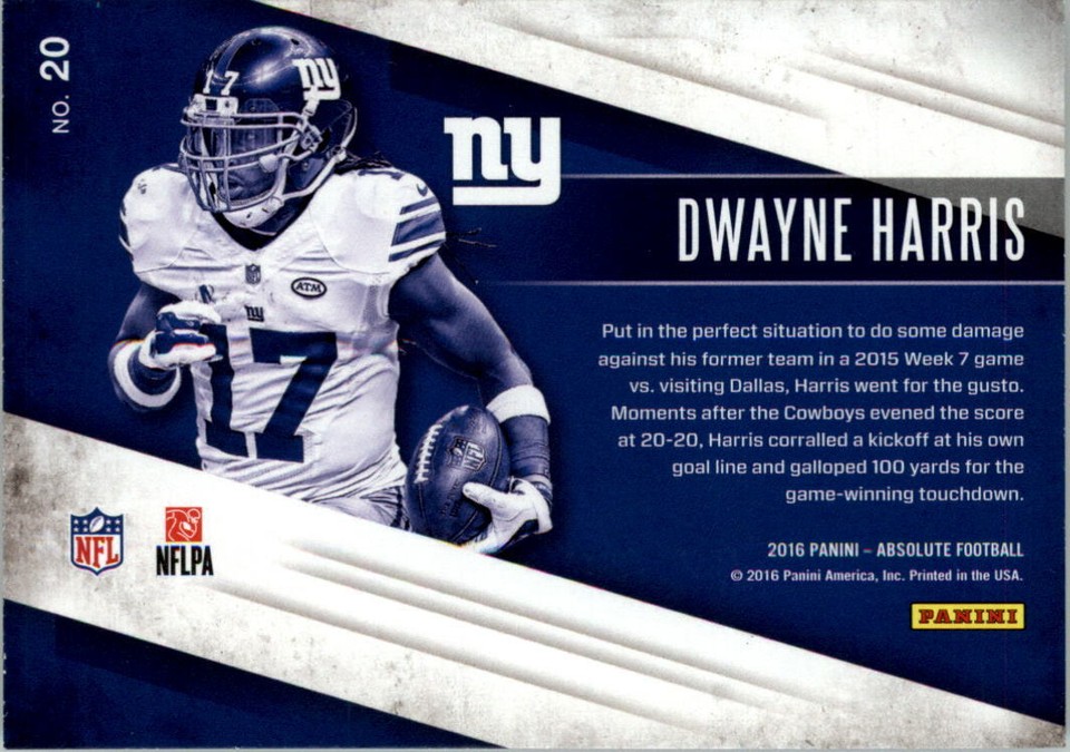 2016 Absolute Unsung Heroes Retail #20 Dwayne Harris - NM-MT | eBay