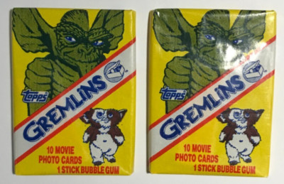 Lot of 2, 1984 Topps Gremlins Trading Cards Sealed Wax PACKS, 10 Cards ...