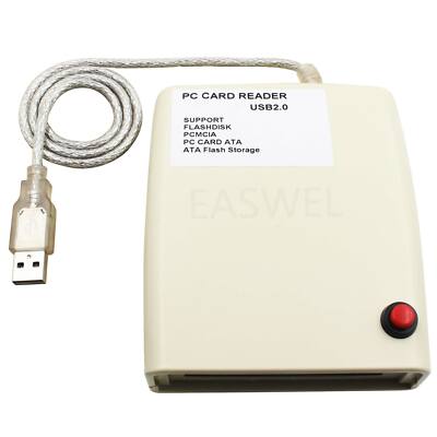 PC Card Reader USB 2.0 to 68 pin ATA PCMCIA With Card Reader Adapter ...