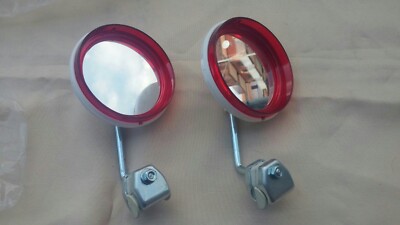 Lambretta Vespa Mirror Pair for Shield Reg Red No Pantent Biemme | eBay