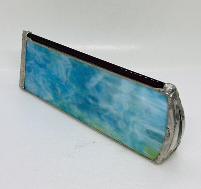 Very Rare 1993 Sherry Moser Blue Slag Glass Beveled Kaleidoscope Unique ...