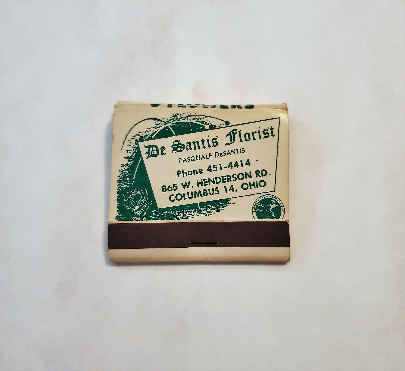 Vintage De Santis Florist "Give Flowers" Front Strike Matchbook | eBay