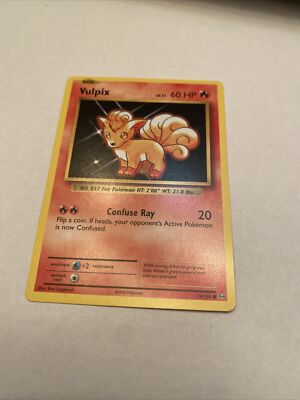 POKEMON Trading Card Basic Vulpix LV.11 60 HP Confuse Ray 14/108 | eBay