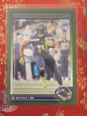 DK Metcalf 2024 SCORE NFL FOOTBALL GREEN parallel #256 Seattle Seahawks ...