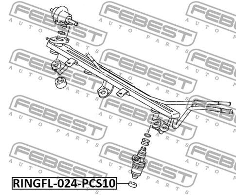 SEAL RING INJECTOR FEBEST RINGFL-024-PCS10 FOR SUZUKI SX4,LIANA,SWIFT ...