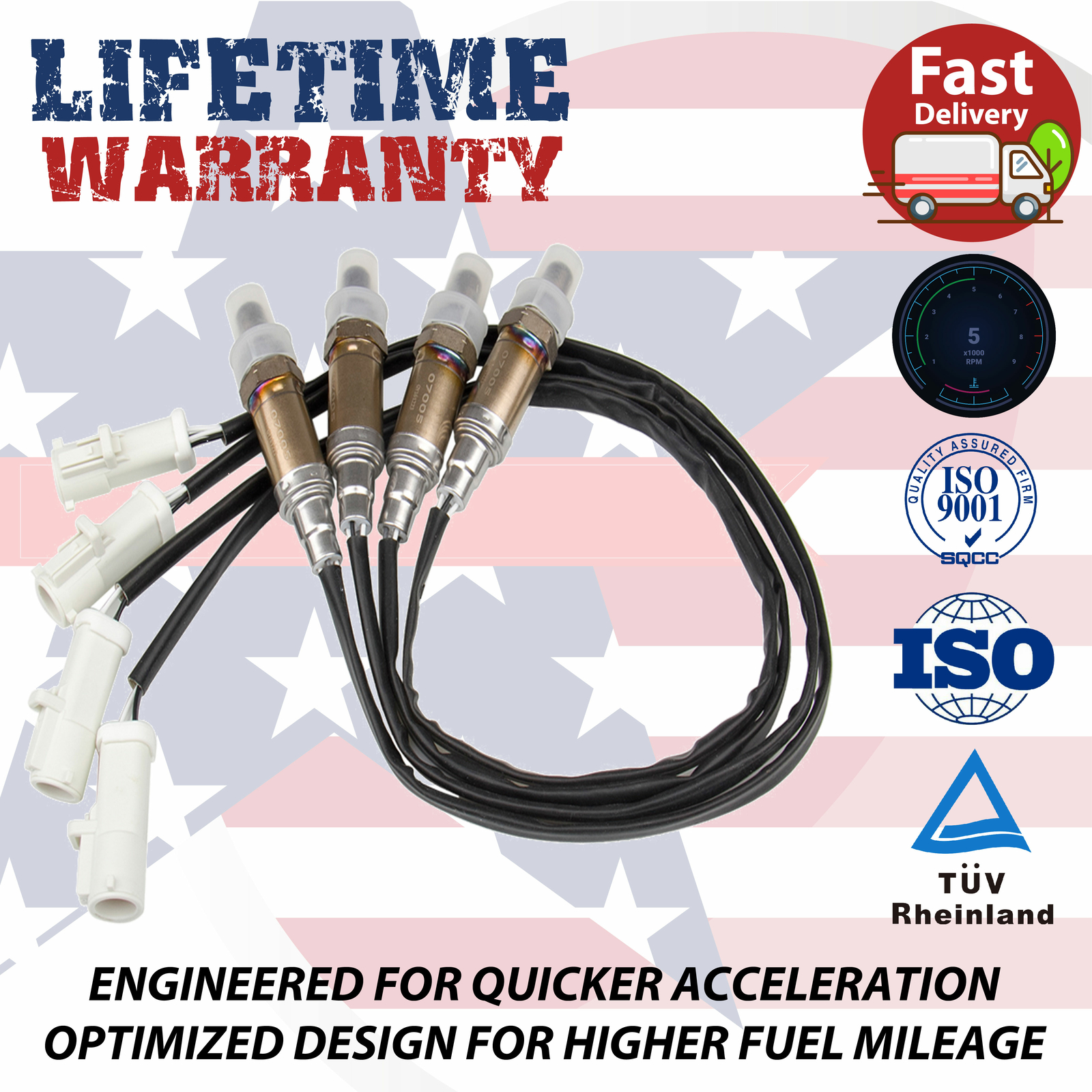 Set of 4 pcs O2 Oxygen Sensor Front for Ford E150 F150 Explorer Mercury ...