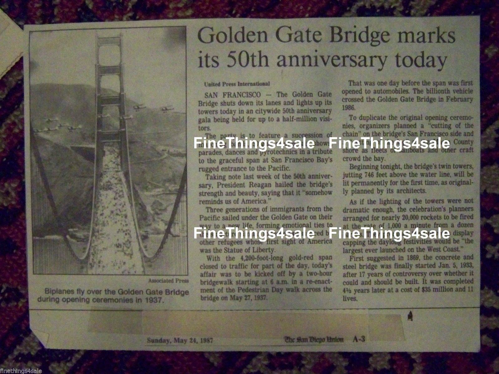 IMPORTANT FAMILY ARCHIVE OF GOLDEN GATE BRIDGE ENGINEER'S MEMORABILIA ...