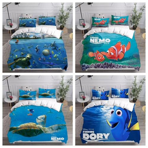 3D Finding Nemo Bedding Set Boys Girls Duvet Cover Pillowcase Single ...