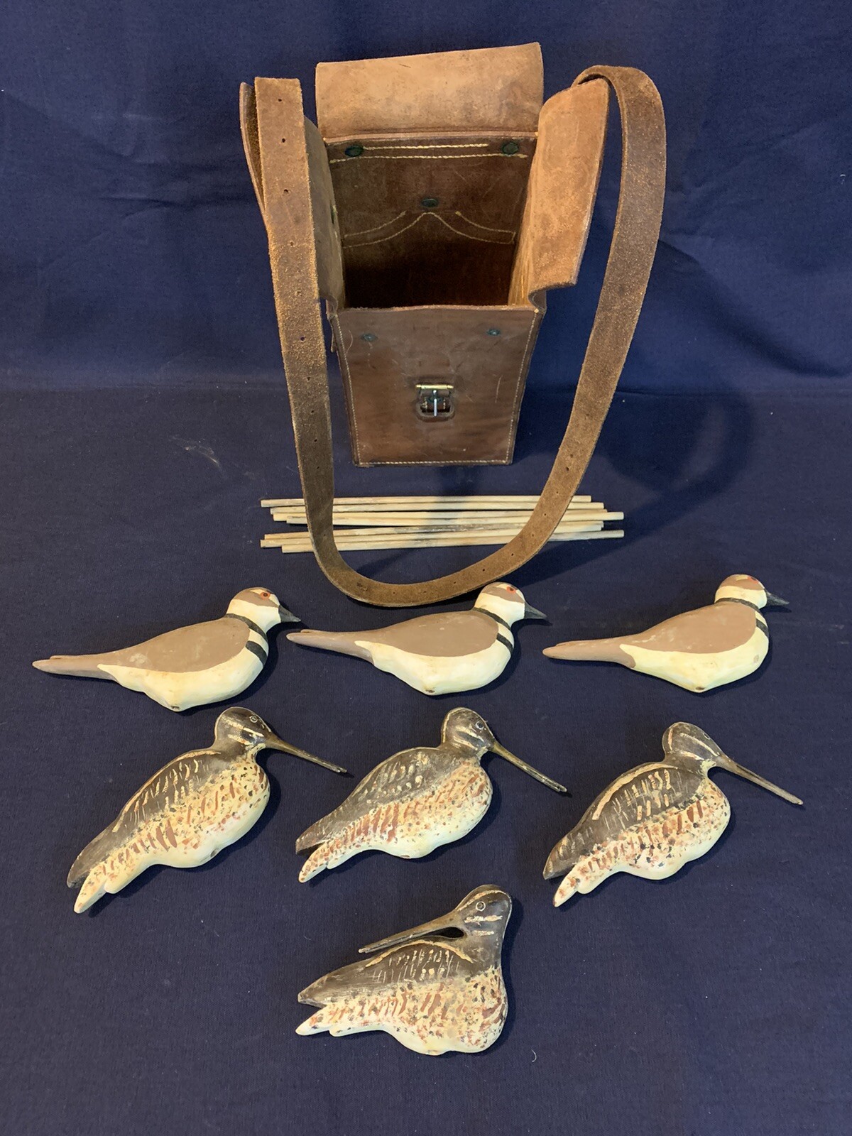 Wilson's snipe stick up decoy set w/Killdeer sentinels, vintage ...