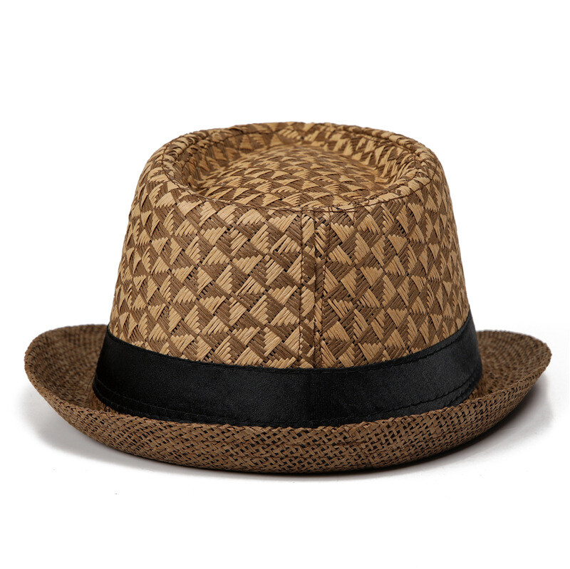 Men's Summer Fedora Hat Trilby Cuban Sun Cap Panama Short Brim Hat | eBay